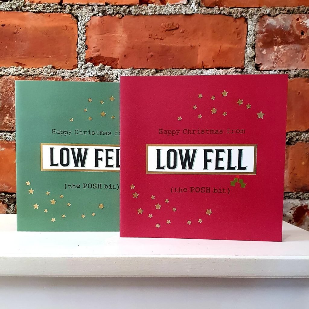 Low Fell Posh Bit Christmas Card from Wotmalike at The Dotty House